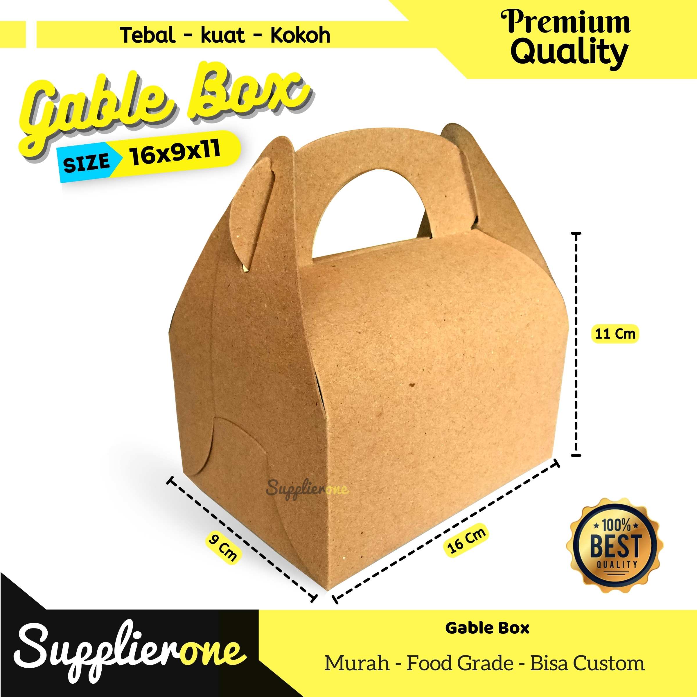 Gable Box Kraft Isi 25 / Gable Box / Box Hampers / Dus Souvenir / Dus ...