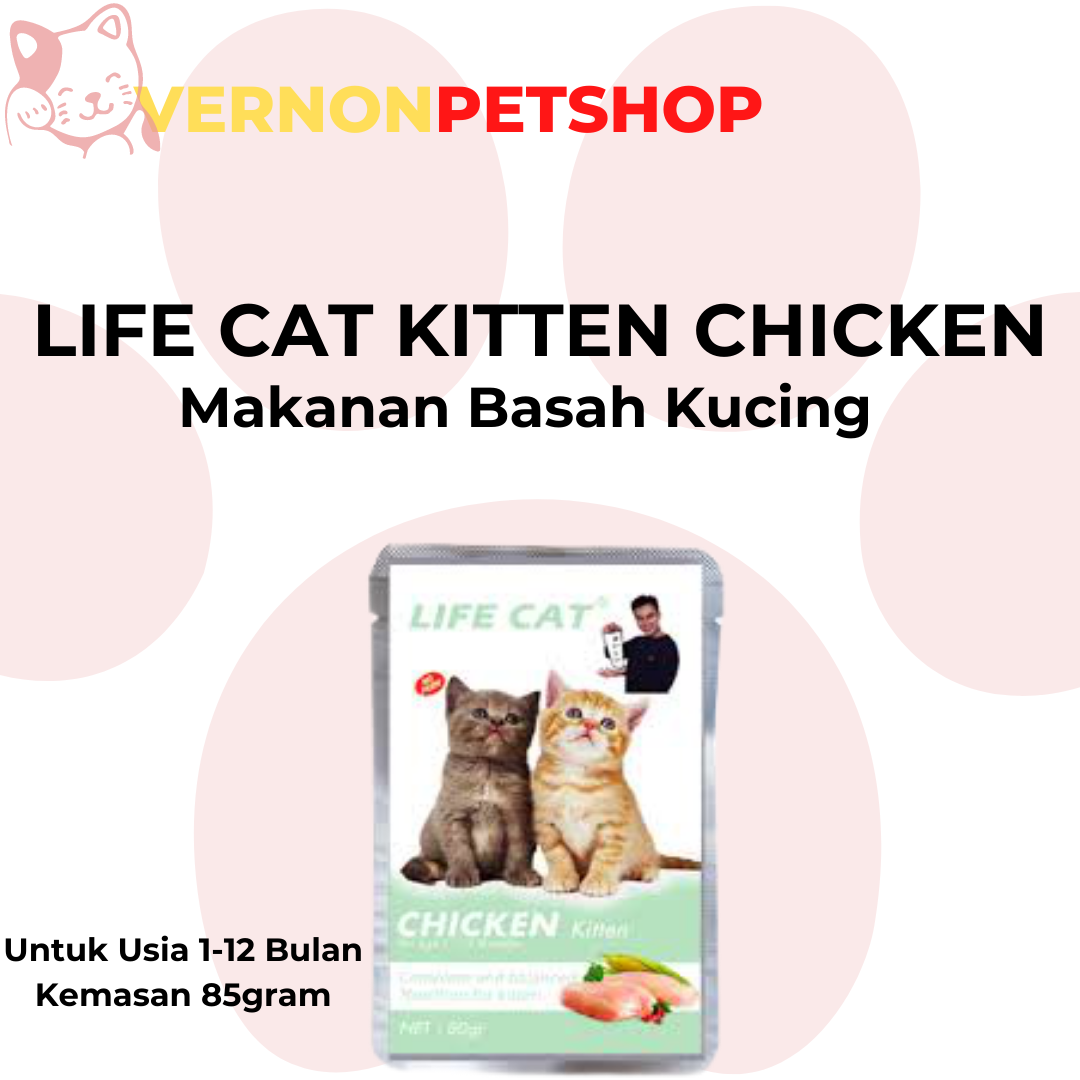 Makanan Kucing Basah Wet Food LIFE CAT CHICKEN KITTEN 85GR lifecat ...