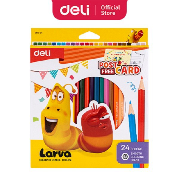 Deli Larva School Color Pencil / Pensil Warna 24 warna EC115-24 ...