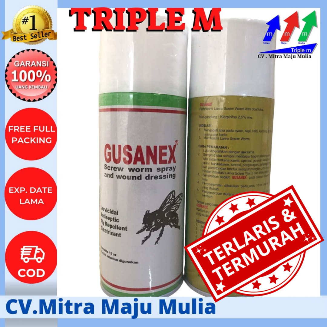 Gusanex spray TRIPLE M obat luka Hewan bebas lalat | Lazada Indonesia