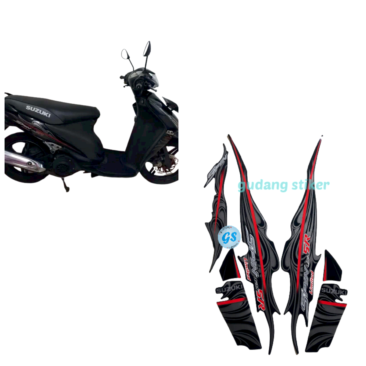 Striping Stiker Polet motor suzuki spin sr 125 2008 limited edition ...
