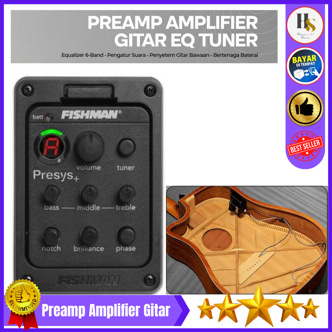 COD FISHMAN Presys Blend Preamp Amplifier Gitar EQ Tuner / preamp pream prem gitar akustik ...