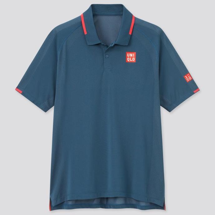 Baju Tenis Uniqlo Roger Federer Blue Tennis Polo Shirt Limited Edition ...