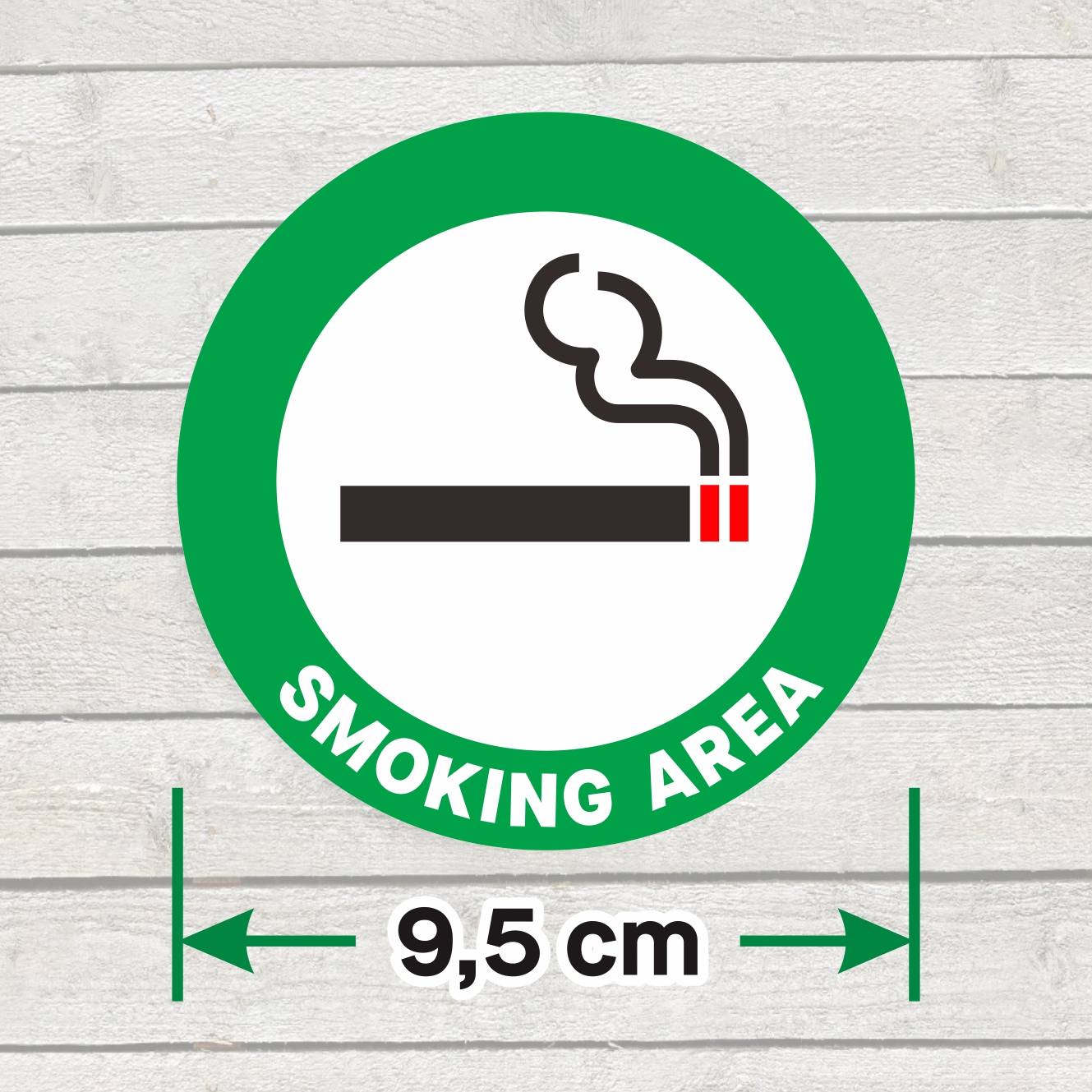 Stiker Bulat Smoking Area Sticker Label Sign Marka Bundar Area Merokok ...