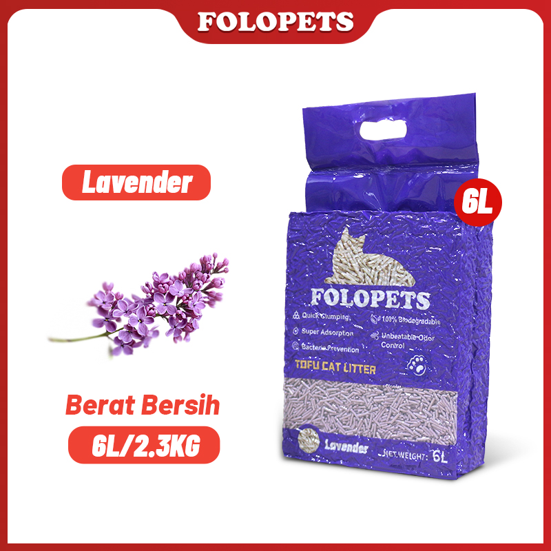 【FOLOPETS】6 Liter 12 Liter Pasir Tofu Pasir Kucing Gumpal Wangi Cat ...