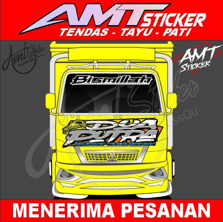 Stiker Truk Canter - Sticker Kabin + Kaca Depan Truck - Bisa Custom ...
