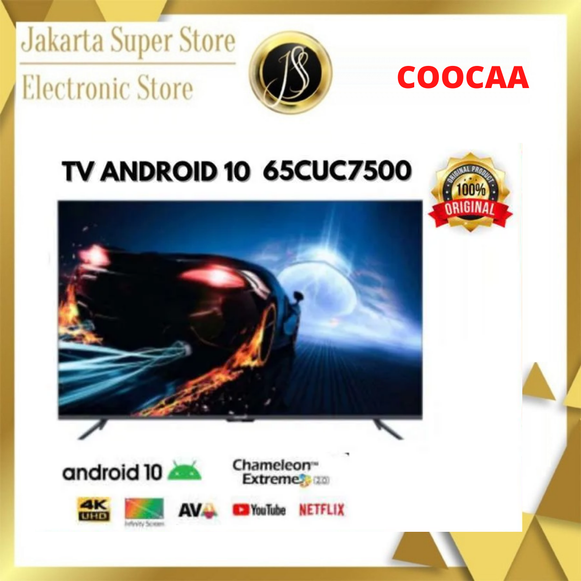 TV LED COOCAA 65 CUC 7500 / SMART TV 65 INCH 4K UHD TV ANDROID 10 ...