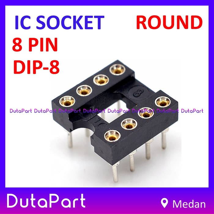10 PCS Socket IC 8 PIN 8PIN Round Bulat Adapter Soket DIP-8 DIP8 8P DIP ...