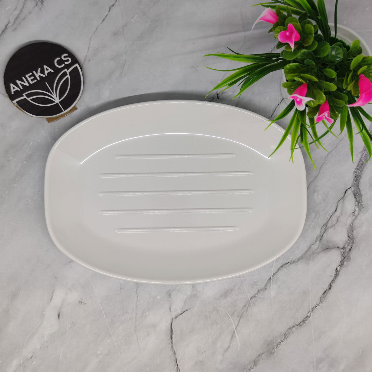 Piring Melamin Persegi Panjang 10 inch - Piring Saji - Piring Oval ...