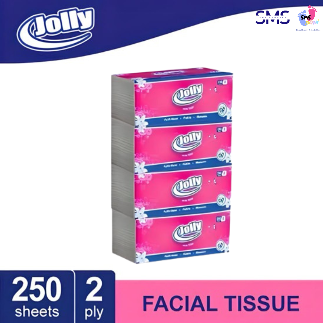 4 PACK FACIAL TISSUE JOLLY TISU WAJAH JOLLY 250 SHEET 2PLY TISU JOLI ...