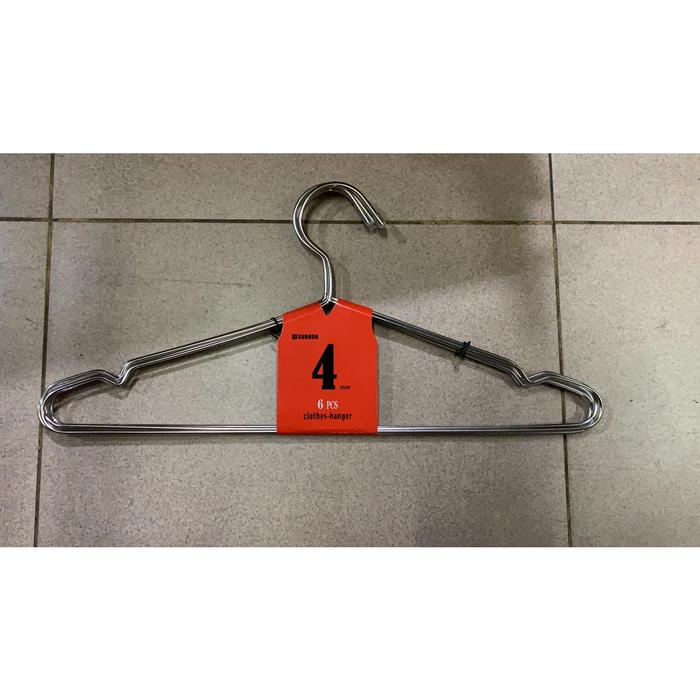 Gantungan Baju Subron Hanger Stainless Steel 4 mm isi 6 pcs | Lazada ...