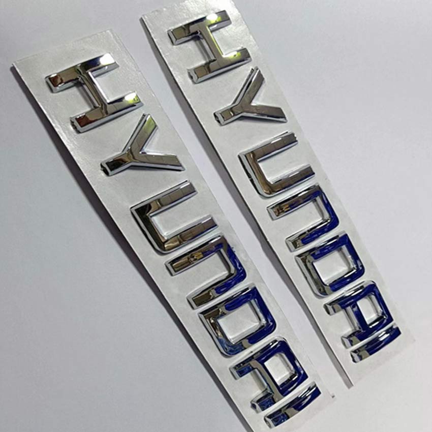 Stiker Emblem HYUNDAI 3D ABS Logo Car HYUNDAI Mobil Side Fender Rear ...