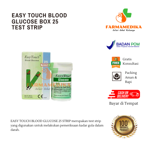 Easy Touch Blood Glucose Box 25 Test Strip | Lazada Indonesia