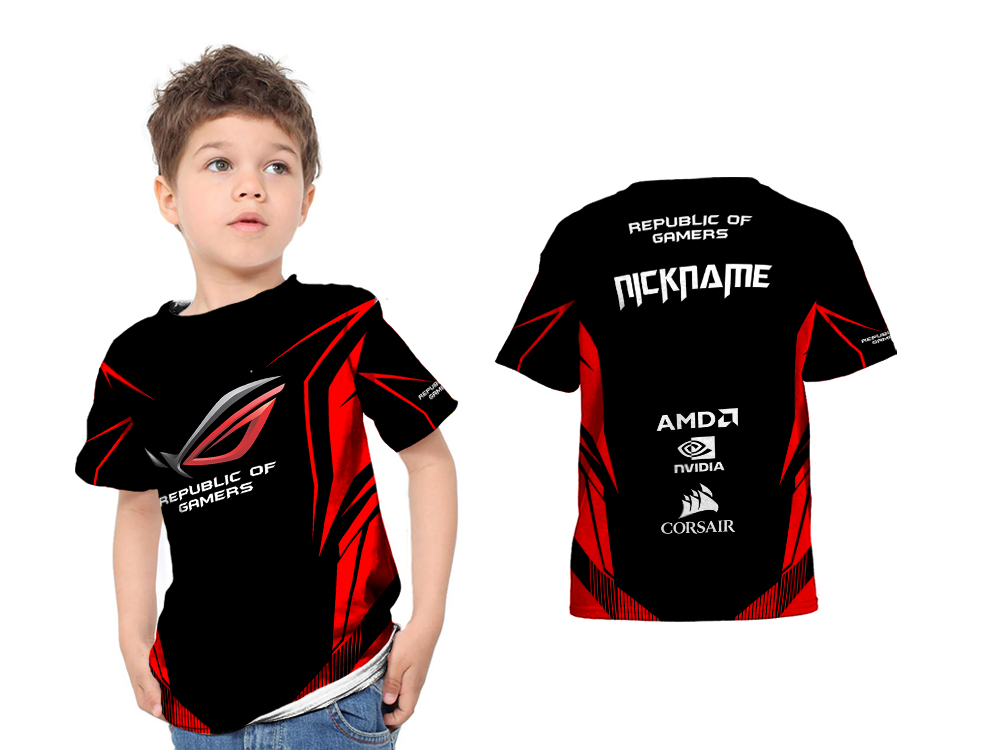 Kaos Anak Baju Jersey Gaming Republic Of Gamers E-Sport ROG 07 Full ...