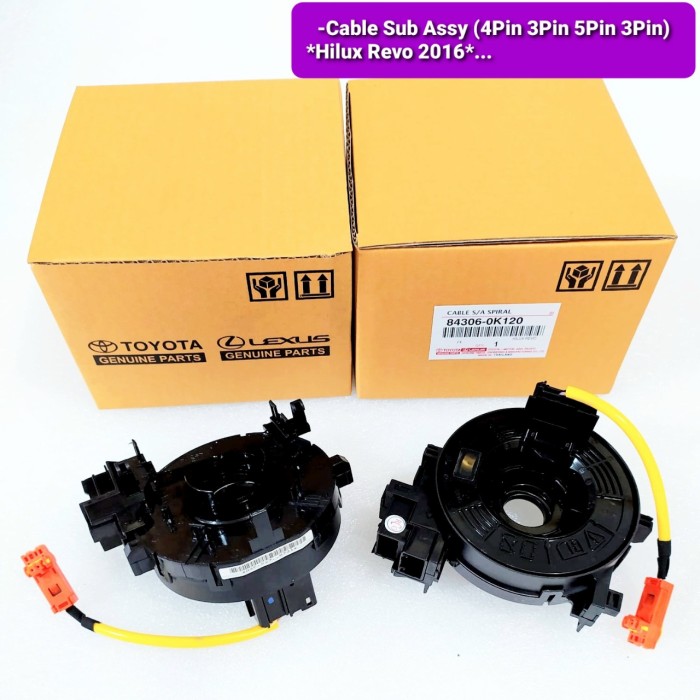 CABLE SUB ASSY / KABEL SPIRAL KLAKSON HILUX REVO (2016) (84306-0K120 ...