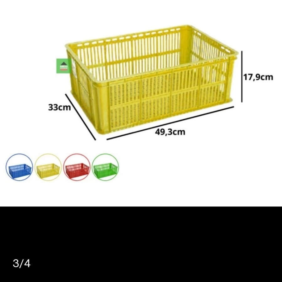 Keranjang Industri Serbaguna Rak Box Container Kontainer Bolong Lubang ...