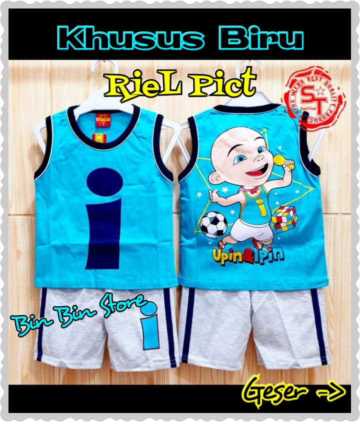 SETELAN BAJU KAOS ANAK LAKI LAKI / PEREMPUAN MOTIF ( SINGLET UPIN IPIN ... SETELAN BAJU KAOS ANAK LAKI LAKI / PEREMPUAN MOTIF ( SINGLET UPIN IPIN ...