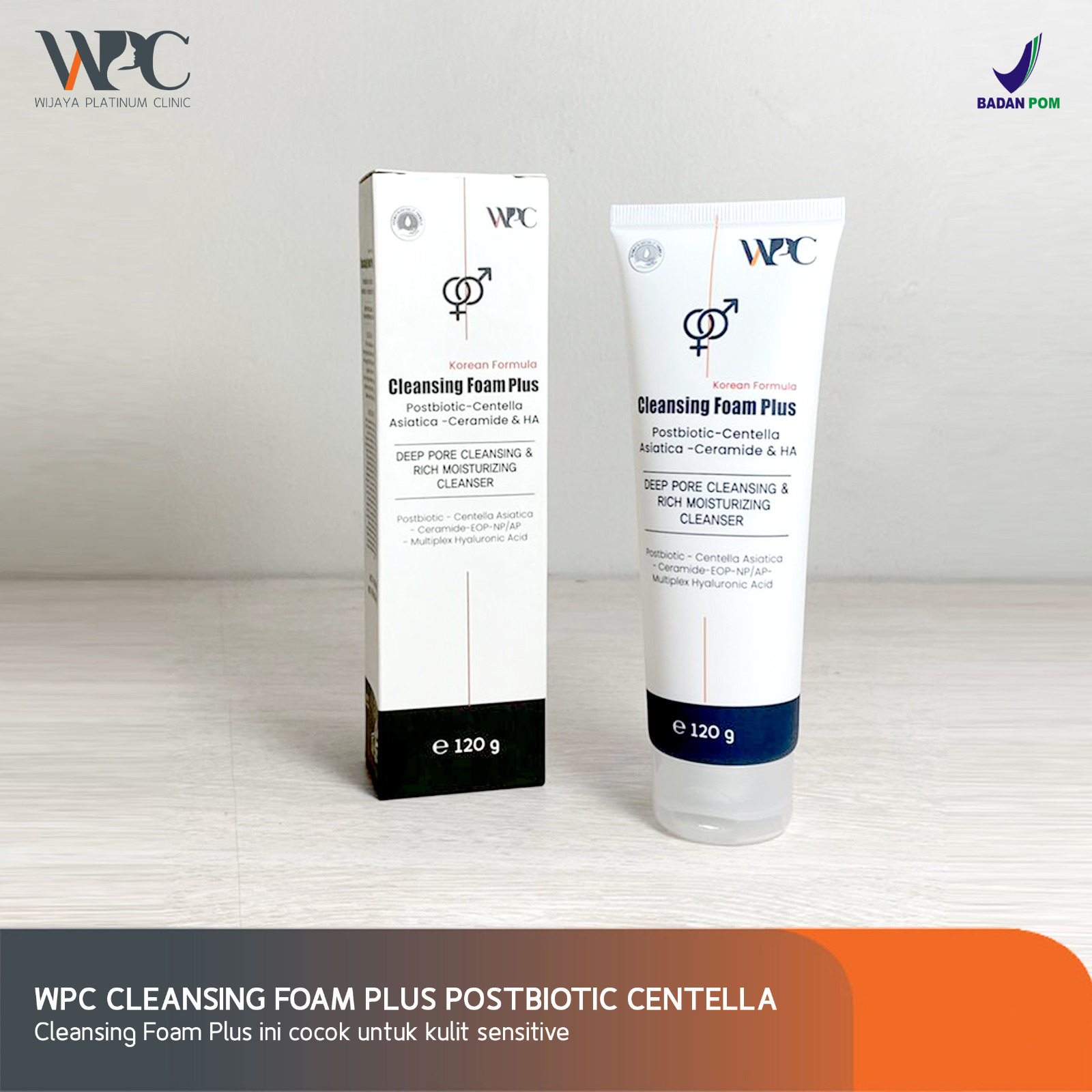 WPC Cleansing Foam Plus - Sabun Muka untuk kulit sensitif dan kering ...