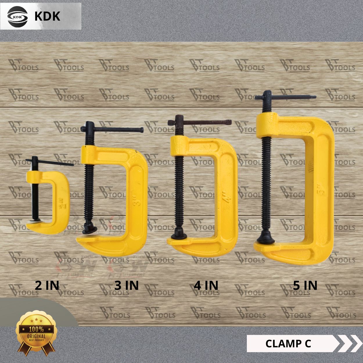 Clamp C kuning KDK CLAMP KLEM G- 2-3-4-5 IN CATOK KAYU JEPIT KAYU HEAVY ...