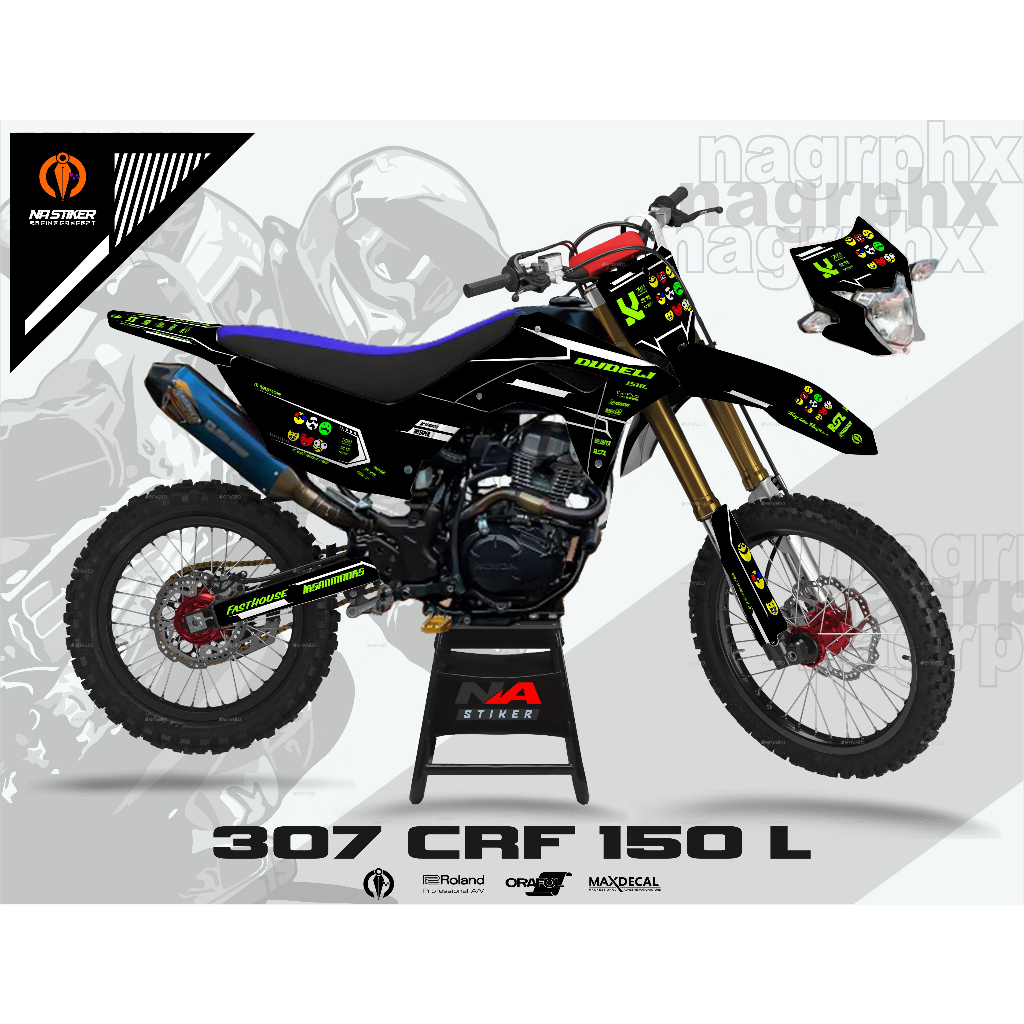 DECAL CRF FULL BODY HOLOGRAM - DECAL CRF 150L BISA CUSTOM CRF-307 ...