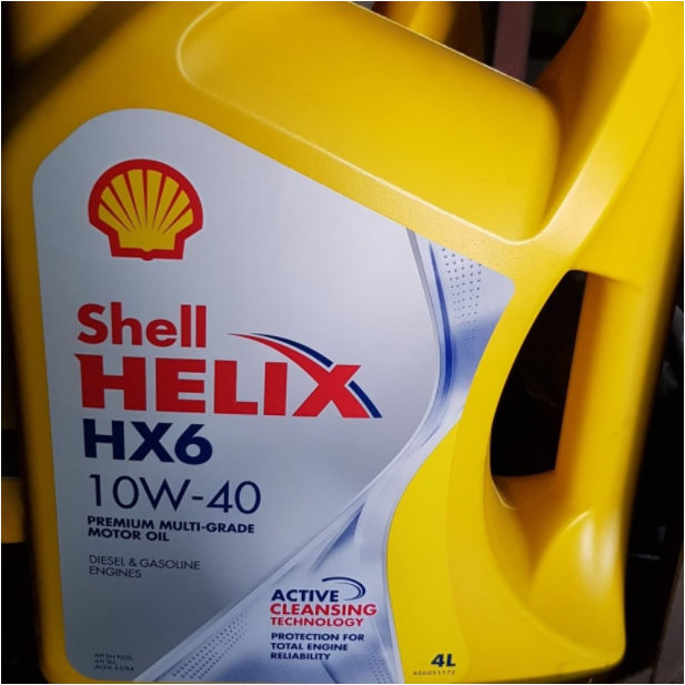 OLI SHELL HELIX HX6 ORIGINAL SAE 10W 40 ORIGINAL KEMASAN 4 LITER ...