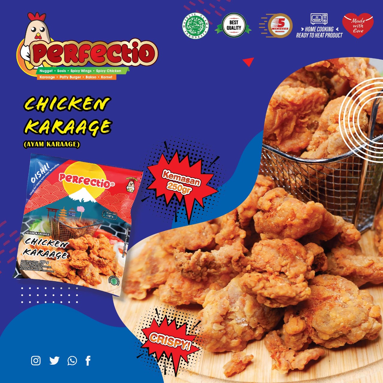 Perfectio Chicken Karage 500gr Daging Paha Ayam Beku Instan | Lazada ...