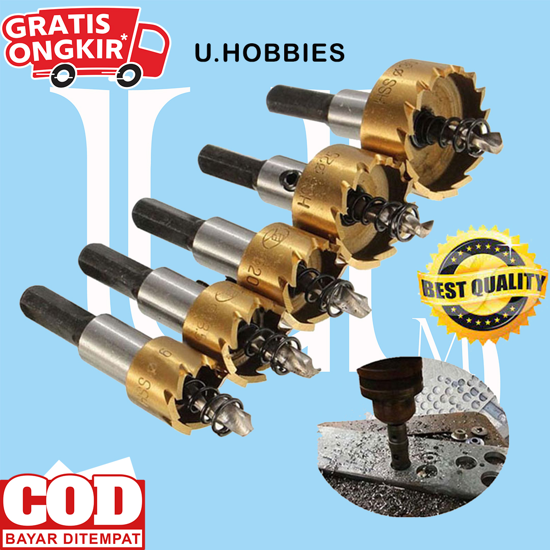 Set Mata Bor Besi Lubang Plong holso Hole Saw 5 PCS | Lazada Indonesia