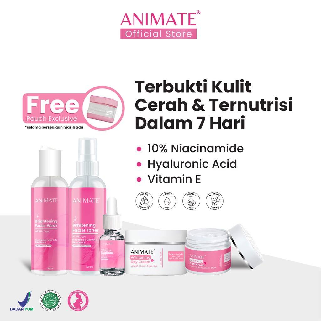 (Free EMAS ) ANIMATE SKINCARE BPOM - Paket Animate Skincare 5 in 1 ... (Free EMAS ) ANIMATE SKINCARE BPOM - Paket Animate Skincare 5 in 1 ...
