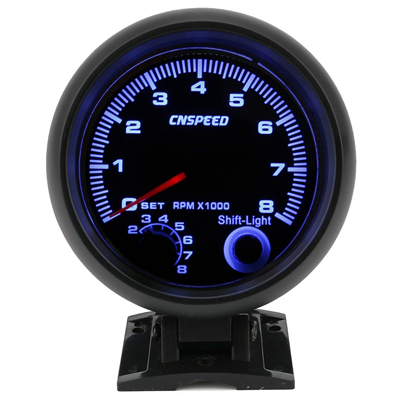 CNSPEED 95Mm Racing Car Tachometer 0-8000 RPM 12V Blue LED Adjustable ...