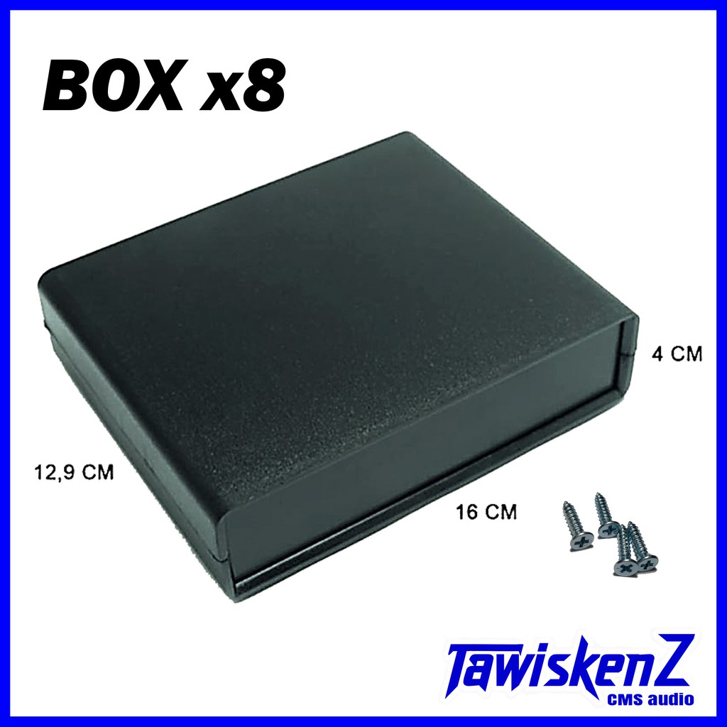 Box Hitam Plastik X8 + Skrup. 16 x 13 x 4 Cm. | Lazada Indonesia