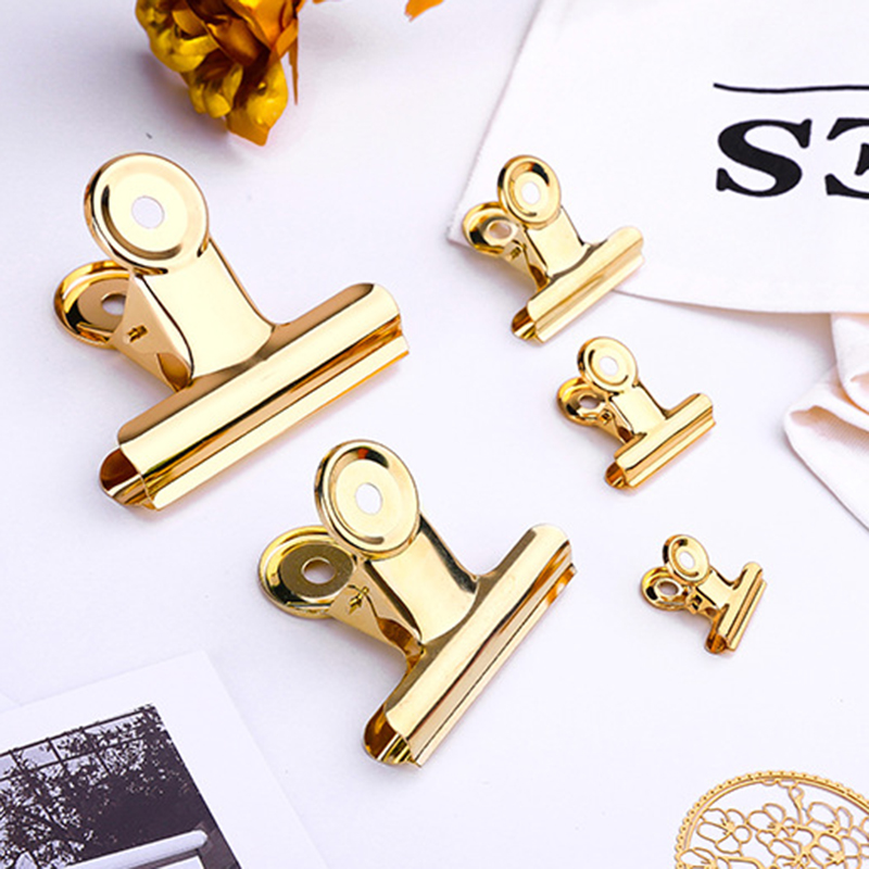 30 Pack 1 Inch Small Bulldog Hinge Clips, Metal Binder Paper Clips File ...