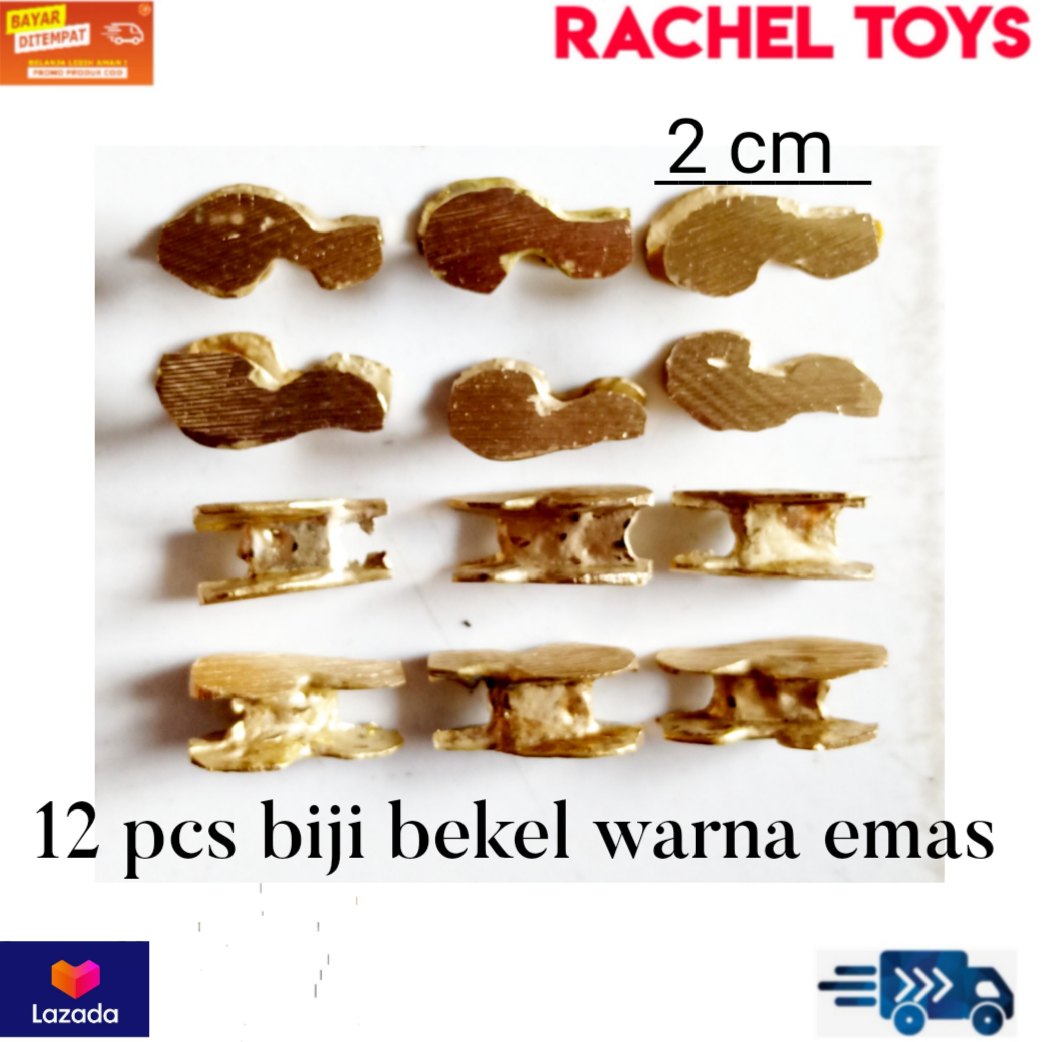 BIJI BEKEL WARNA EMAS 12 PCS | Lazada Indonesia