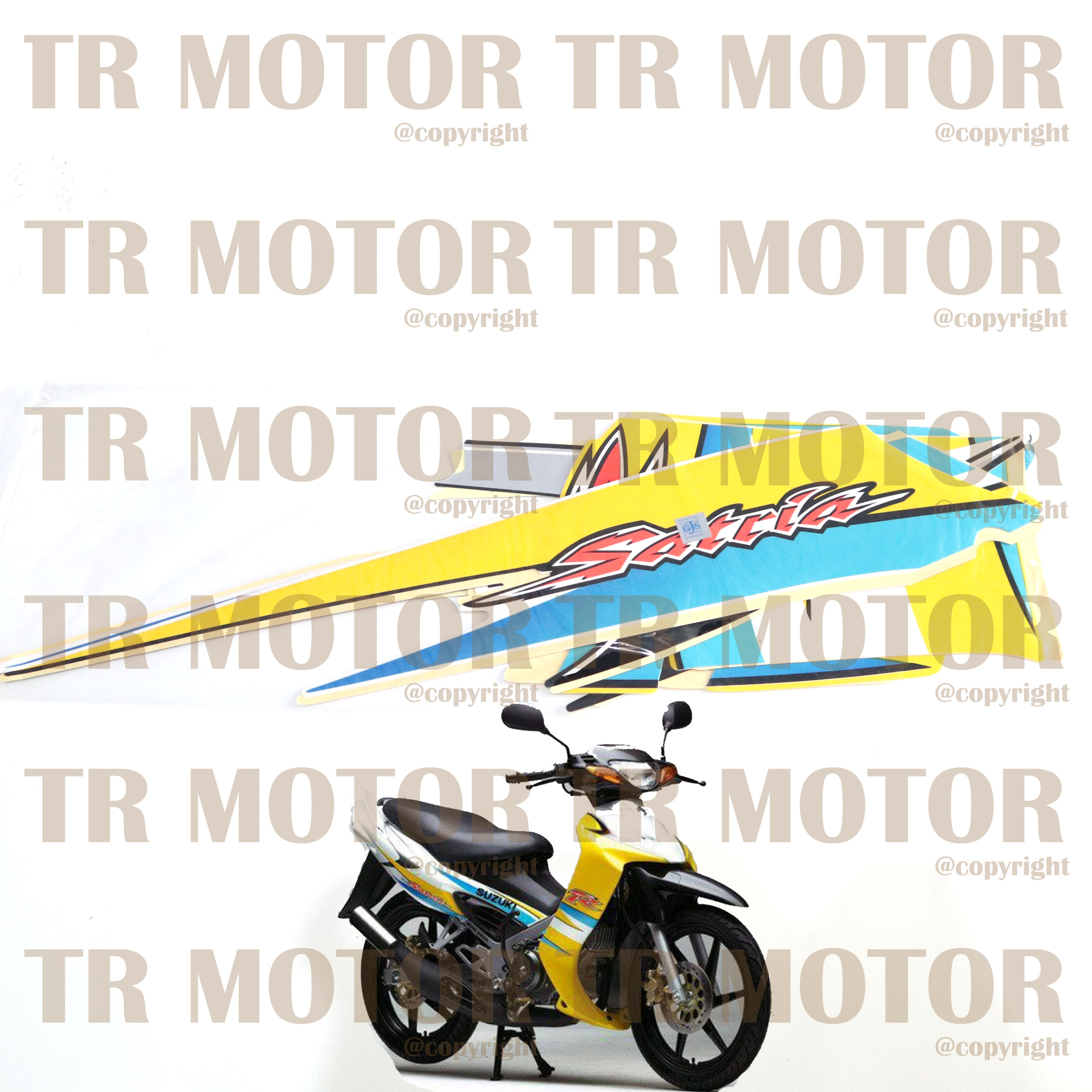 Stiker Motor Satria 2Tak Hiu Malaysia Sticker Striping Lis Full Set ...