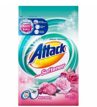 Attack Deterjen Plus Softener 800 gram | Lazada Indonesia