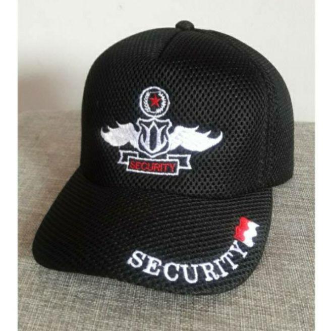 TOPI SECURITY LOGO WINGS PUTIH JARING DOUBLE MESS | Lazada Indonesia