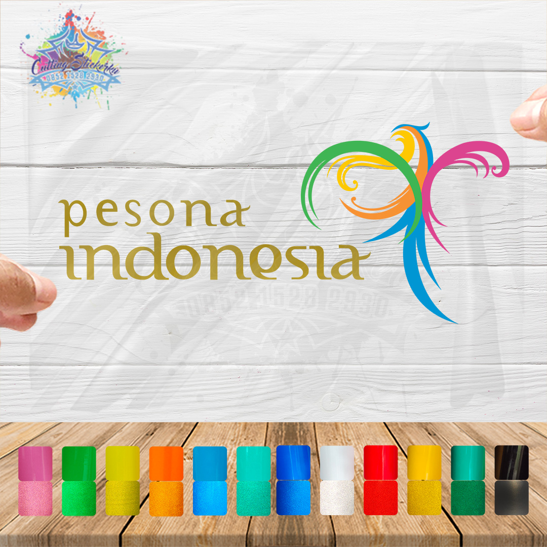 Cutting Stiker Pesona Indonesia Variasi Motor Mobil Sticker Nyala Visor ...