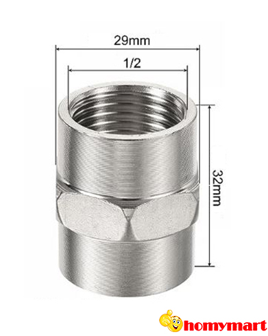 fc sock drat plug nepel nipple chrome 1/2” 3/4” fitting sambungan ...