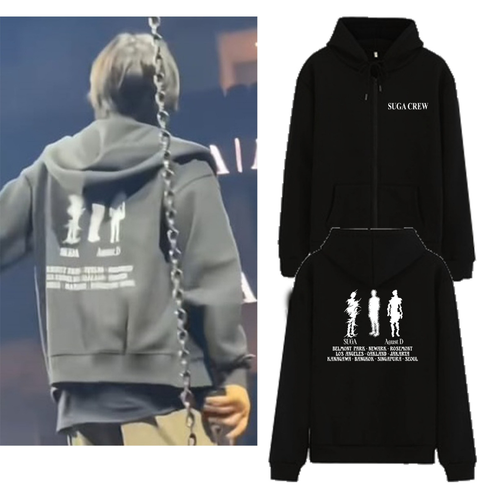 JAKET ZIPPER AGUST D SUGA WORLD TOUR 2023 SUGA CREW | Lazada Indonesia
