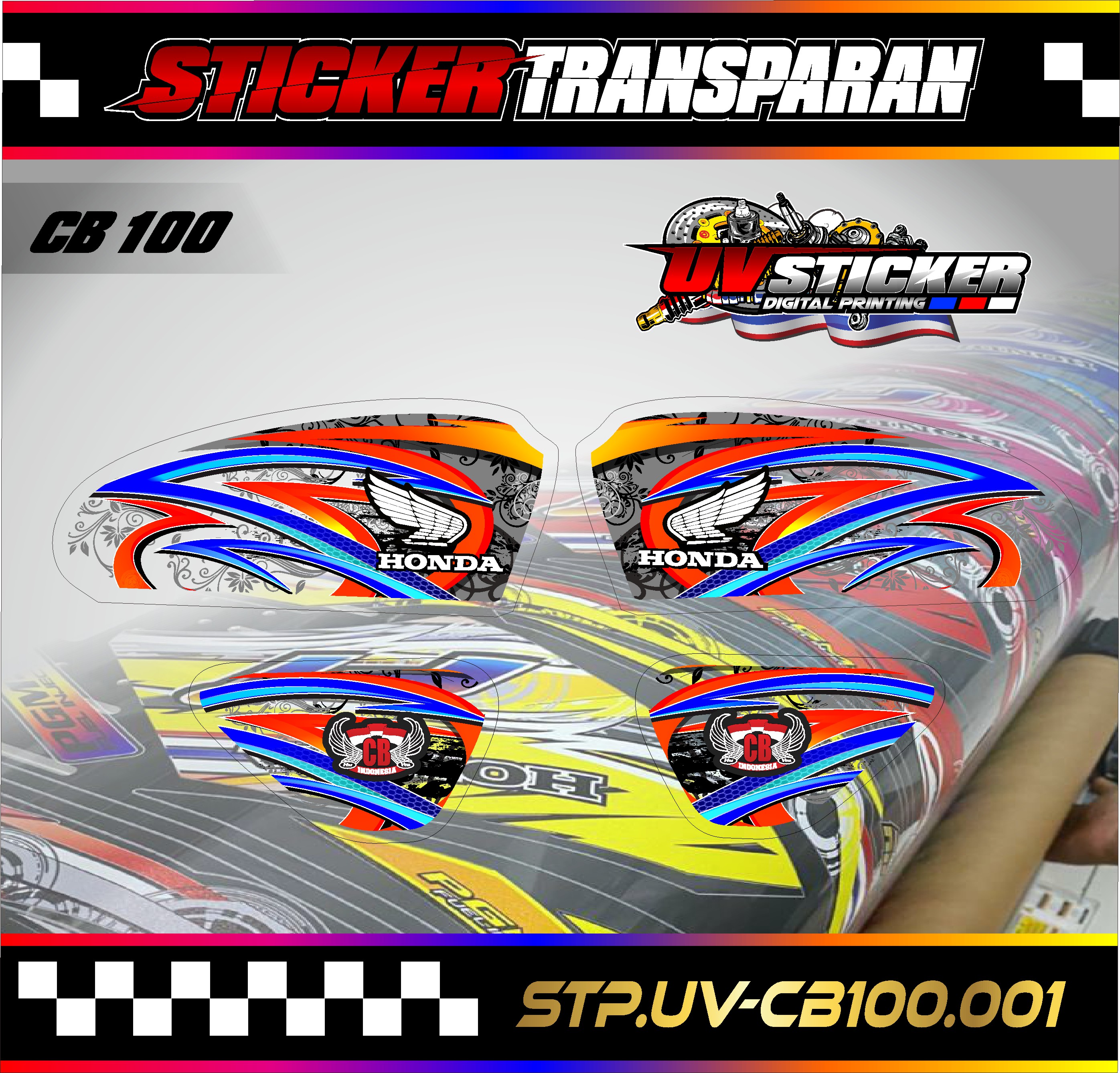 CB 100 Sticker Striping CB 100 Sticker Motor Honda CB 100 Variasi ...