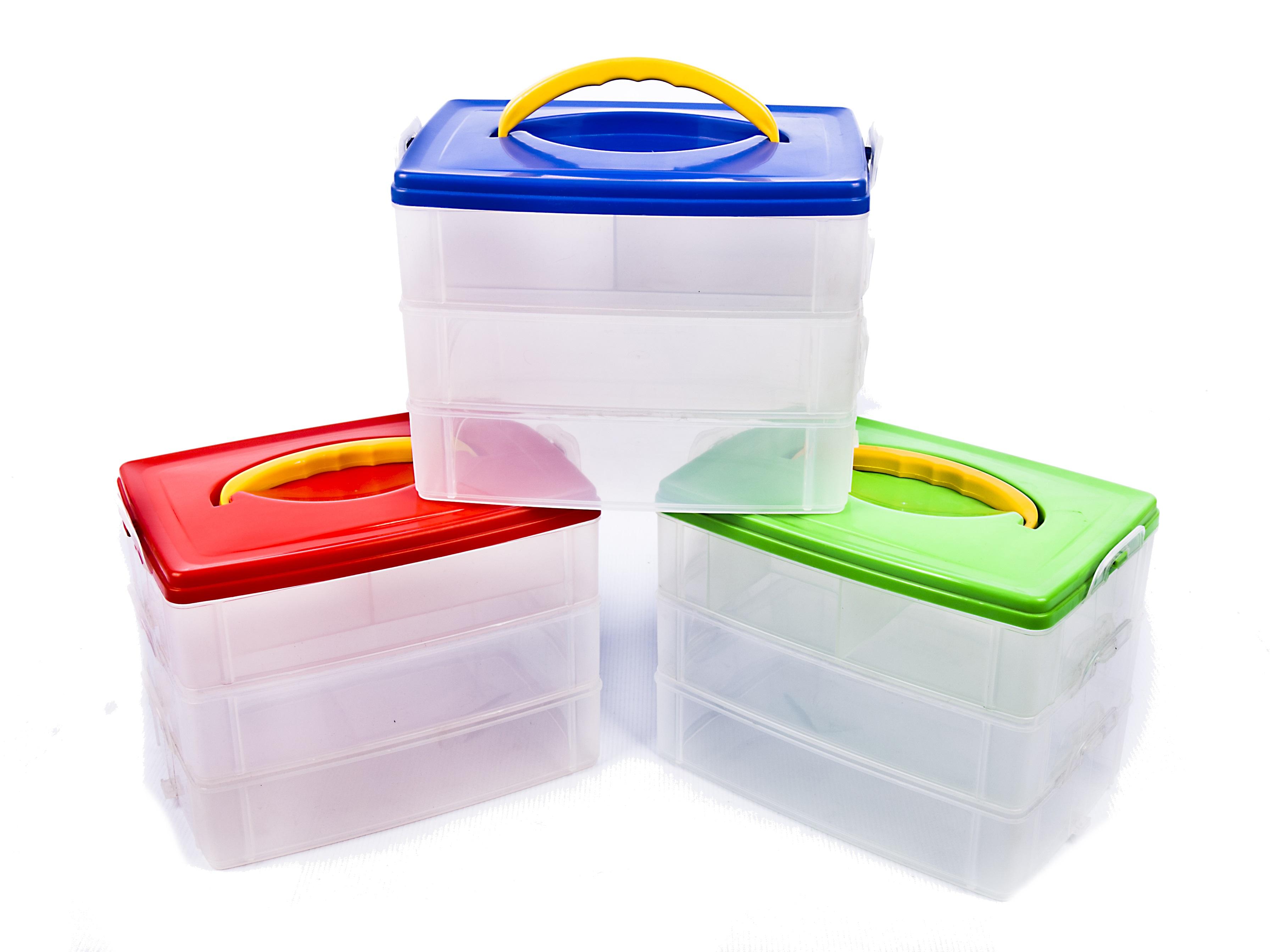 Rantang Plastik Kotak Clarion Transparan Susun 3 Rantang Catering ...