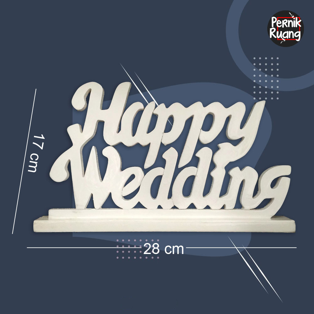 Tulisan happy wedding dekorasi pelaminan resepsi pernikahan | Lazada ...