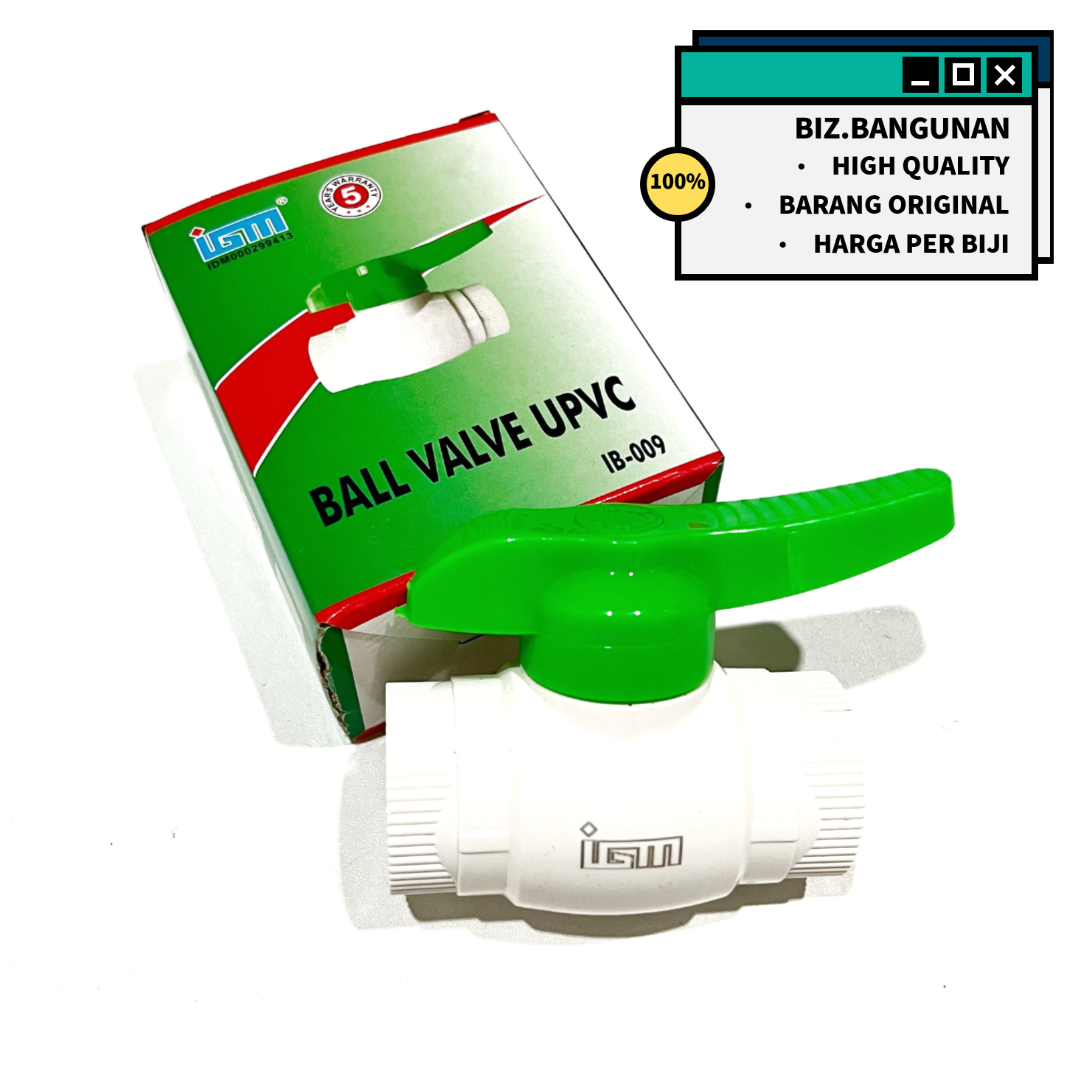 BALL VALVE UPVC IGM 1/2 INCH - BALLVALVE STOP KRAN U PVC | Lazada Indonesia