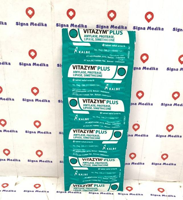 Vitazym Plus strip Isi 10 Tablet - Obat Gangguan Pencernaan | Lazada ...