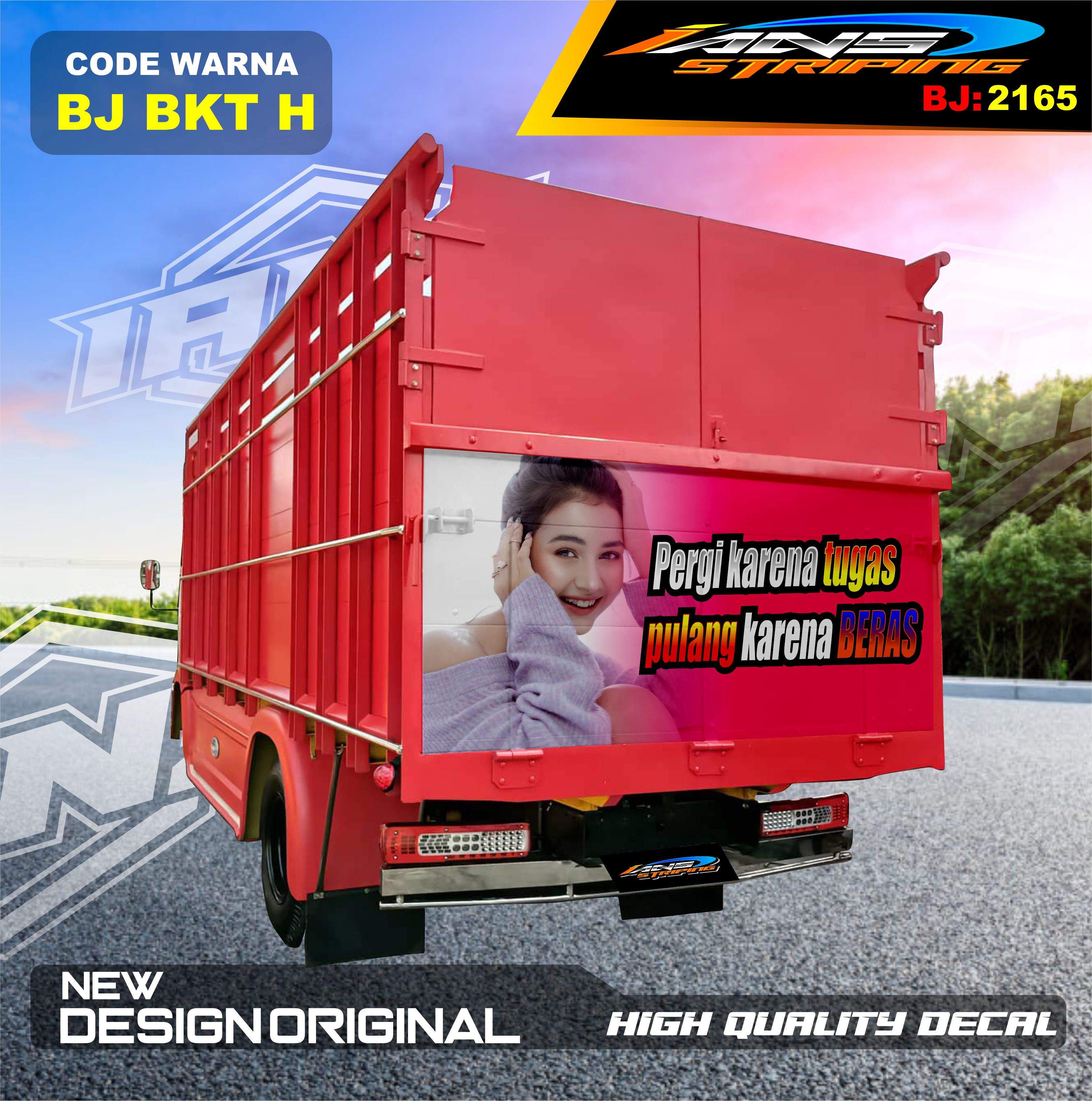 STIKER BAK BELAKANG TRUK FUSO / STIKER DECAL PINTU BELAKANG TRUK ...