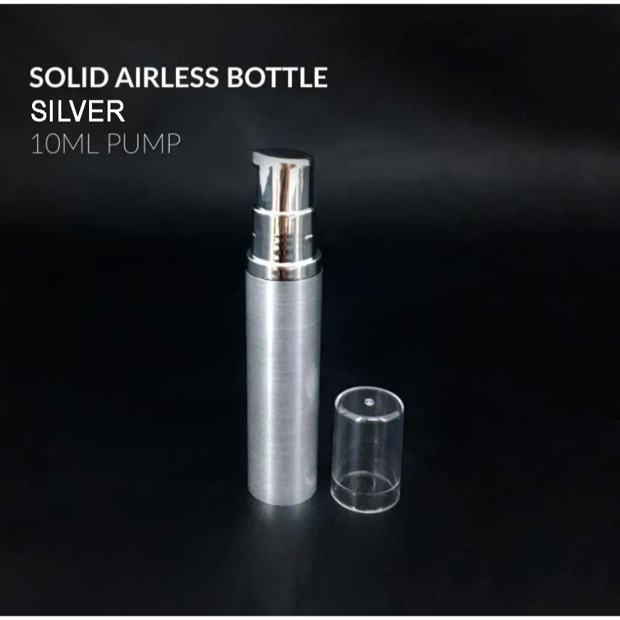 Botol Airless Pump 10ml Gold Silver / Botol Airless Travel Botol Serum ...