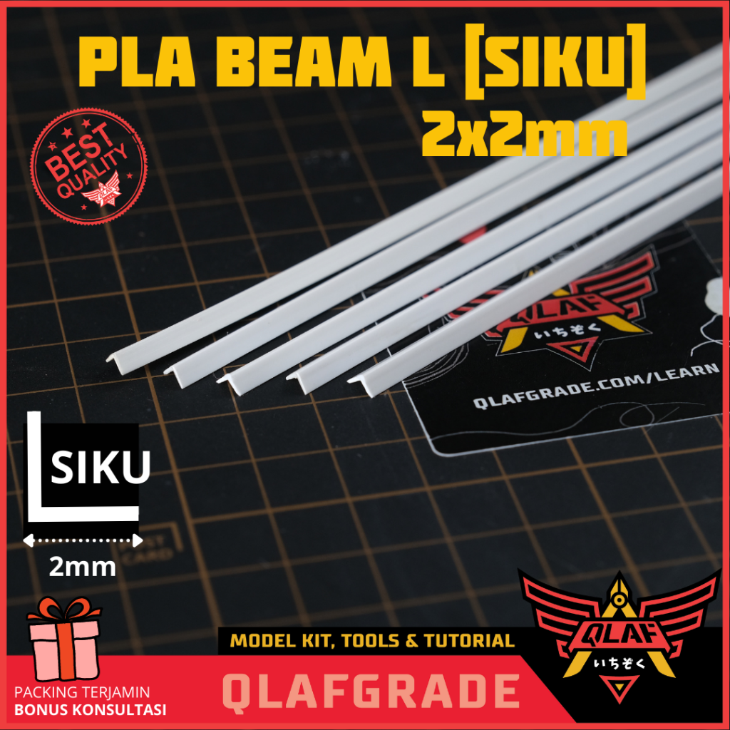 PLA BEAM L (SIKU) 2 x 2 mm - plastic pla plate siku custom model kit ...