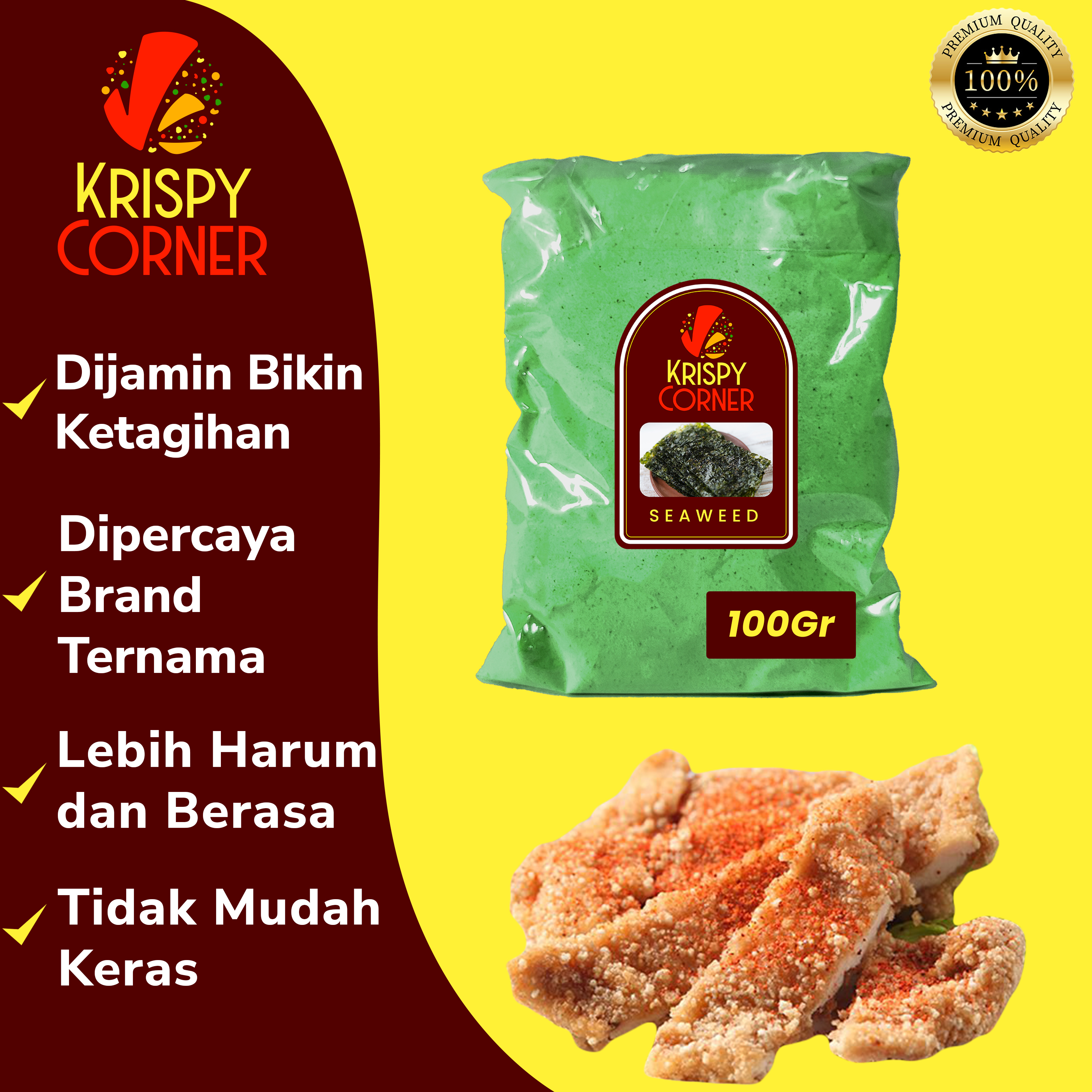 Bumbu Tabur Rumput Laut 100gr Bubuk Tabur Instan Aneka Rasa Rumput Laut ...