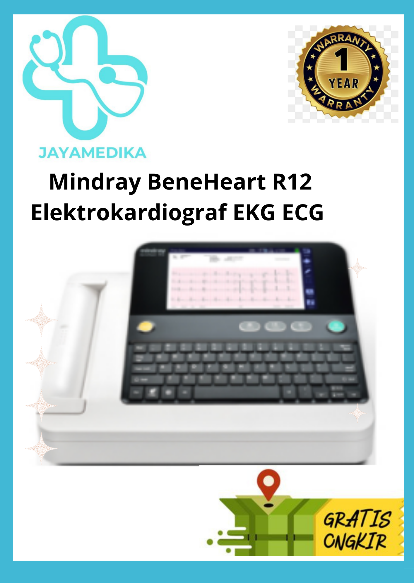 Mindray BeneHeart R12 Elektrokardiograf EKG ECG | Lazada Indonesia