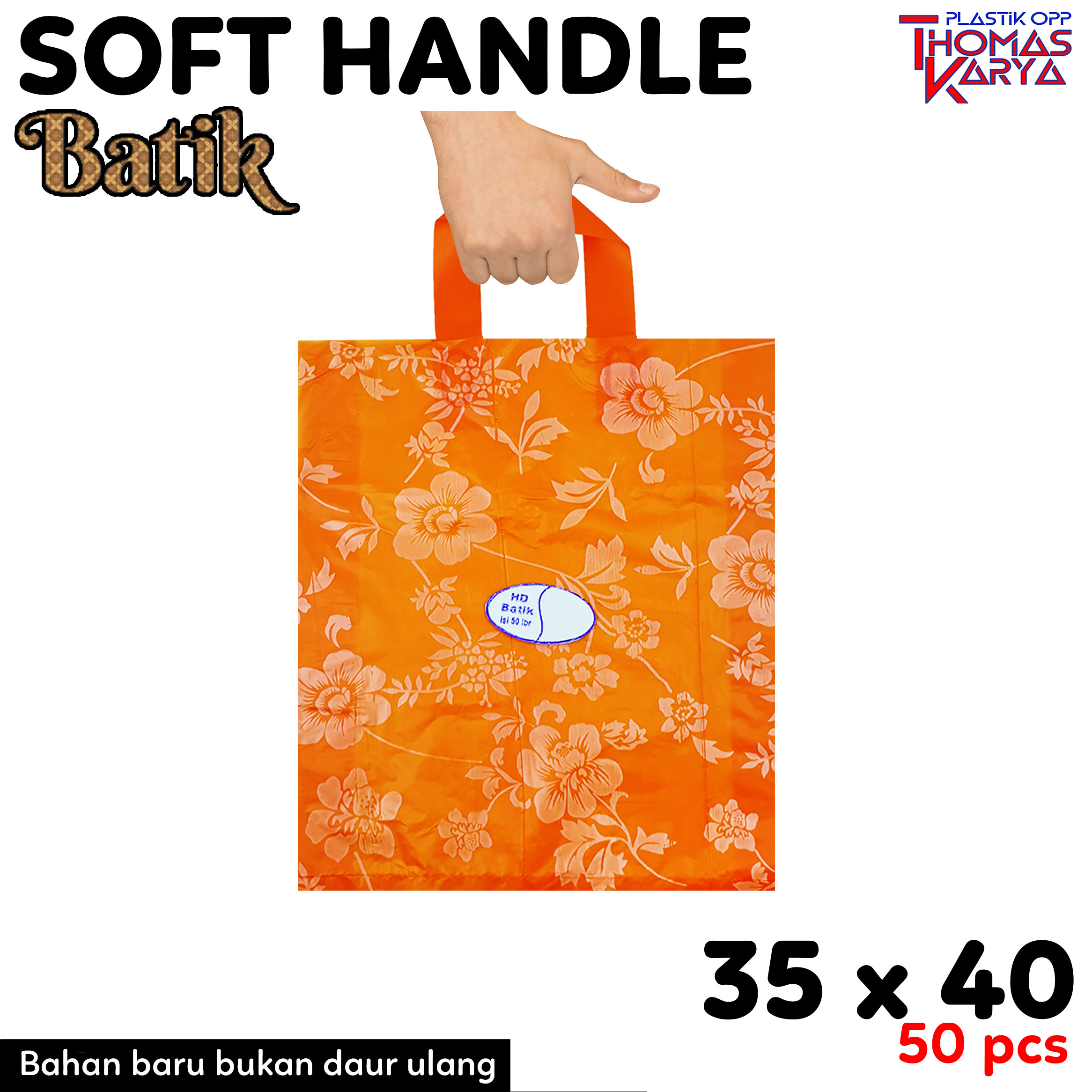 Plastik Hajatan 20x30 Motif BATIK isi 50 Kantong Softhandle Syukuran ...