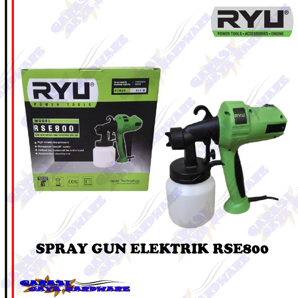 RYU RSE800 Spray Gun Elektrik 450 Watt Electric Paint Zoom RSE 800 ...
